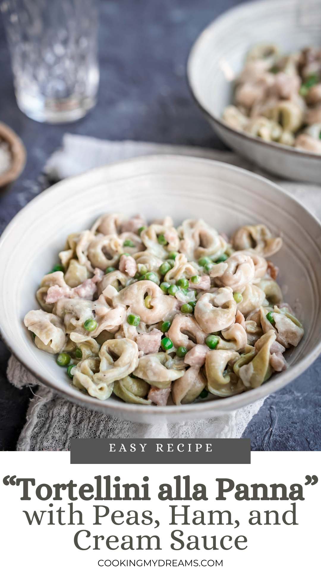 Tortellini alla Panna (Tortellini with Ham, Peas, and Cream Sauce ...