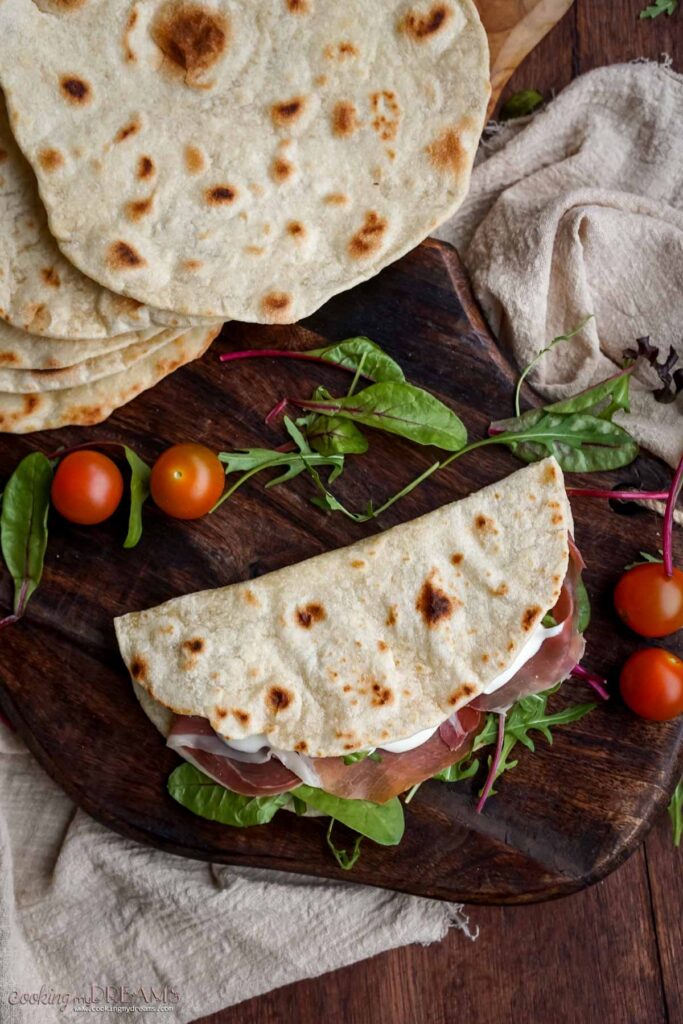 Piadina Romagnola (Italian Flatbread) - Cooking My Dreams