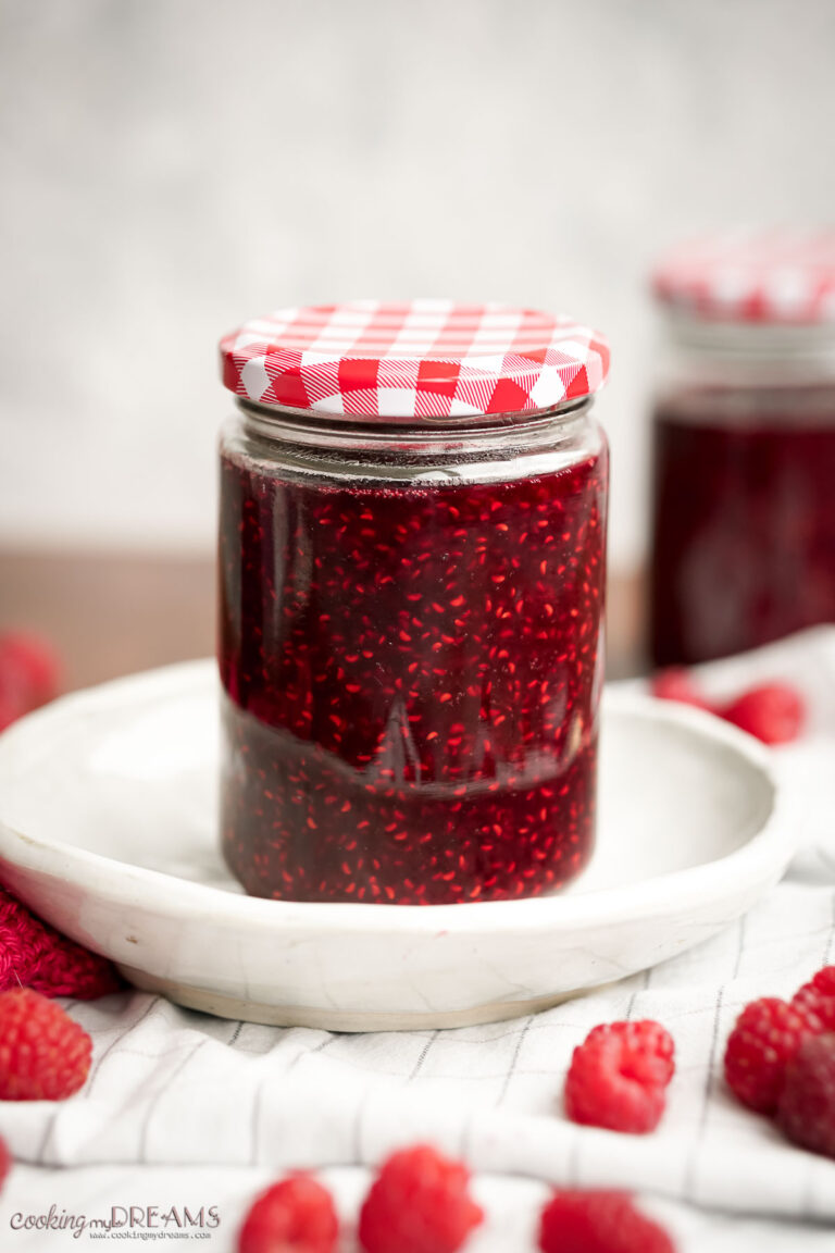 Easy Raspberry Jam (3 ingredients) - Cooking My Dreams