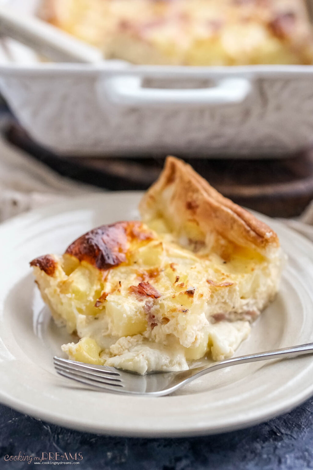 Puff Pastry Quiche with Potatoes, Provolone, and Ham - Cooking My Dreams