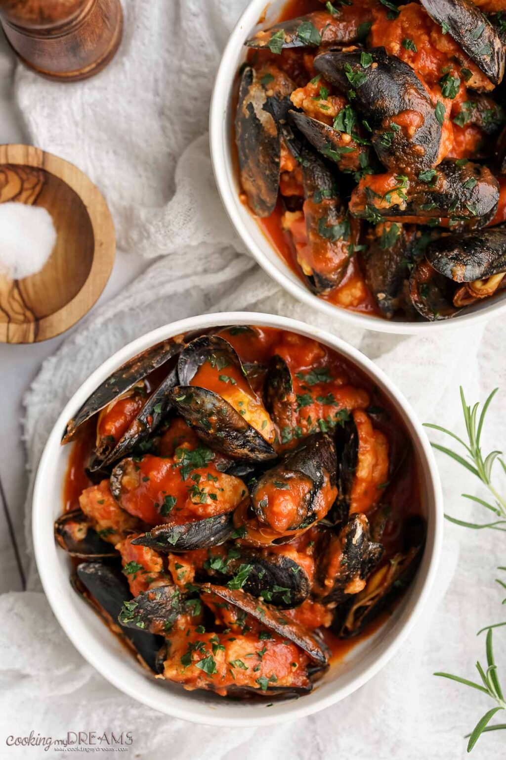 Cozze Ripiene (Italian Stuffed Mussels Marinara) - Cooking My Dreams